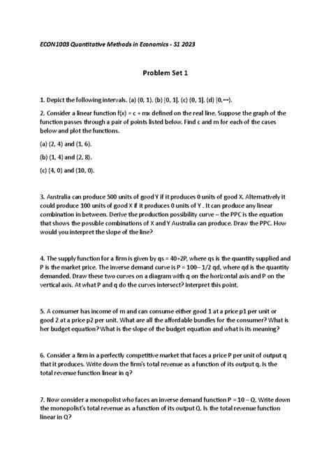 w2 tut tutorial questions econ1003 quantitative methods in