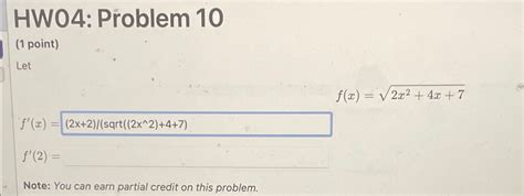 Solved HW Problem Chegg Com