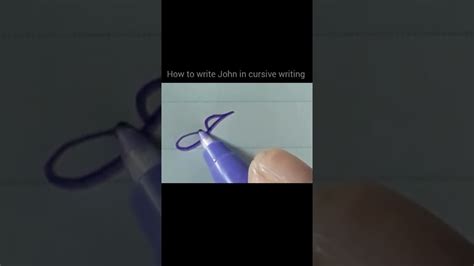 How To Write John In Cursive Writing Asmr Handwriting Penmanship YouTube