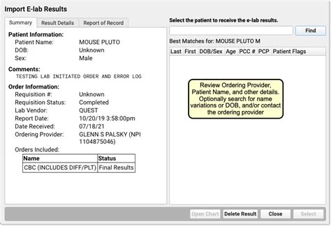 Manage Incoming E Lab Test Results Pcc Learn