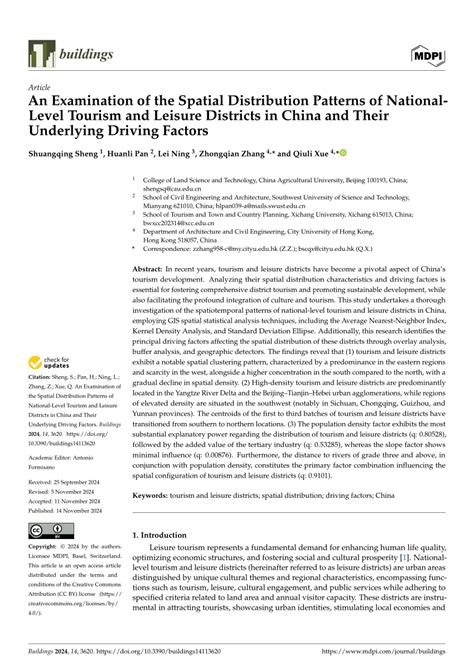 Pdf An Examination Of The Spatial Distribution Patterns Of National