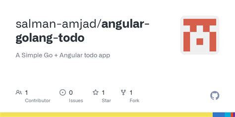 Github Salman Amjadangular Golang Todo A Simple Go Angular Todo App