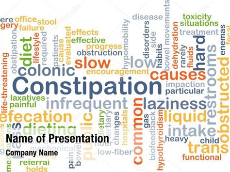 Wordcloud Background Concept Constipation Powerpoint Template