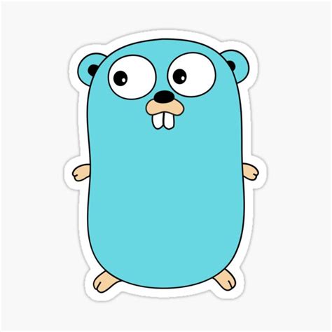 Pegatina Lenguaje de programación Golang Go Mascot de MrMica Redbubble