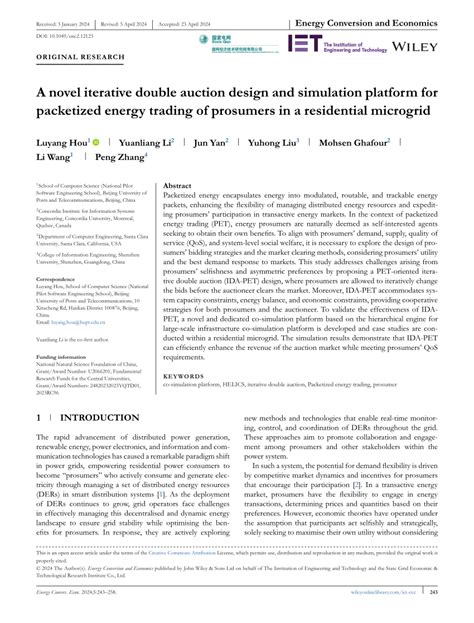 Pdf A Novel Iterative Double Auction Design And Simulation Platform For Packetized Energy