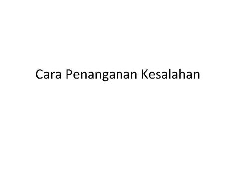 cara penanganan kesalahan error handling kesalahan program penanganan