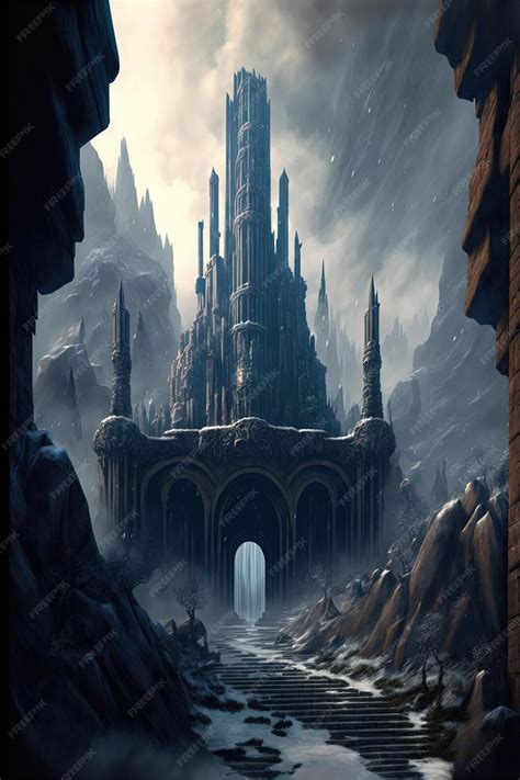 Premium Photo Fantasy World With Ancient Building Structurefantasy