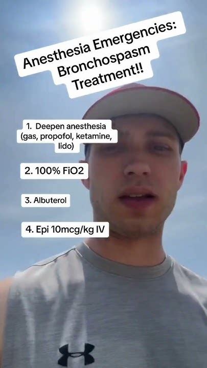 Anesthesia Tip Bronchospasm Treatment Youtube
