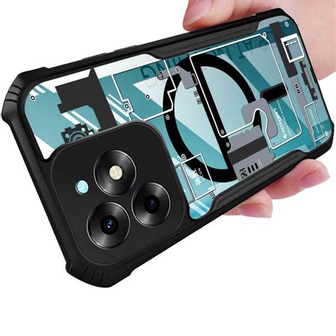 Acrylic Phone Casing Xiaomi Poco C Redmi C A Trendy Brand Case Technology Map Cover