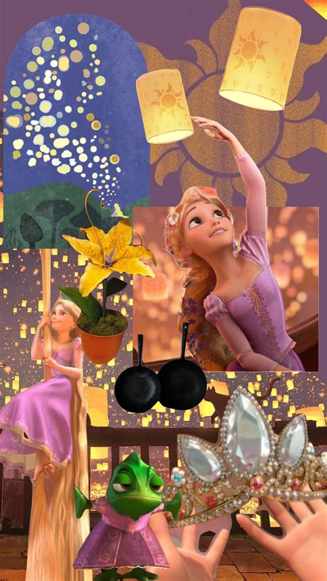 Tangled Rapunzel Pascal Disney Waltdisneyworld Moodboard Aesthetic Disney Collage