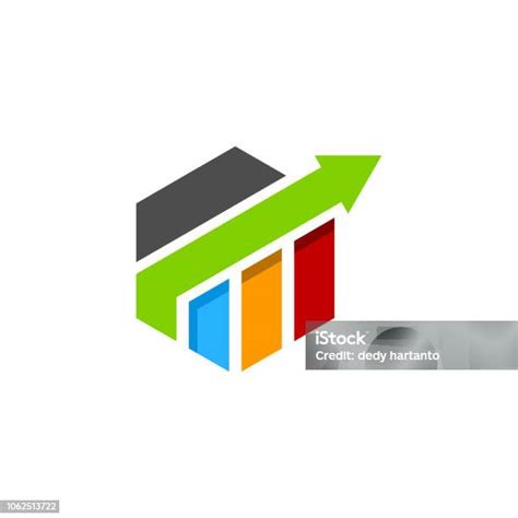 추상 화려한 육각 금융 로고입니다 가로 막대형 차트 또는 증권 거래소 아이콘 기호 재정 로고 템플릿 사용에 대 한 준비 0명에 대한 스톡 벡터 아트 및 기타 이미지 Istock