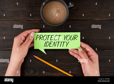 Conceptual Caption Protect Your Identity Concept Meaning Secure From Data Breach And