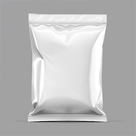 Premium Photo Plastic Bags Foil Chips Packet Mockup Generative Ai