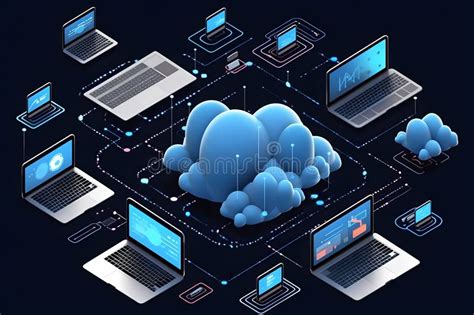 Cloud Computing Network Generative Ai Stock Illustration Illustration Of Business Generative