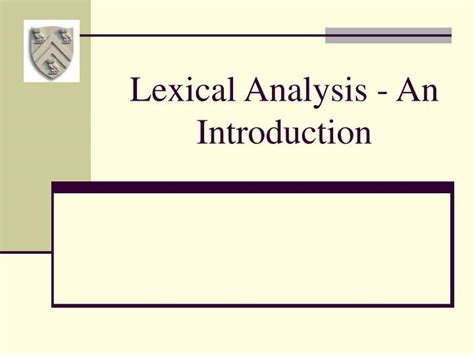 PPT Lexical Analysis An Introduction PowerPoint Presentation Free Download ID