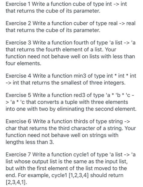 Solved Exercise 1 Write A Function Cube Of Type Int Int