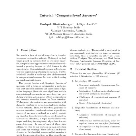 Computational Sarcasm Acl Anthology