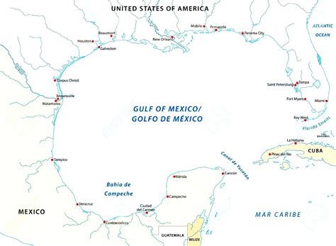 Mapa Del Golfo De México Mapa De México