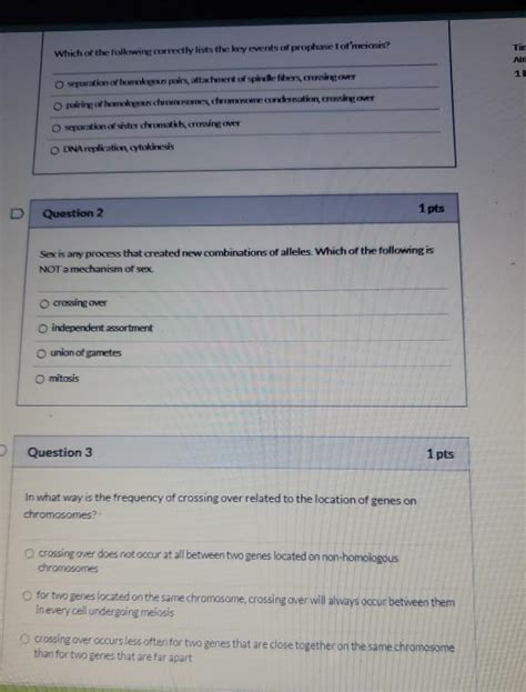 Solved Which Of The Following Correctly Lists The Key Events