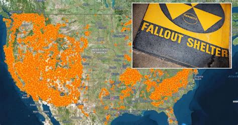 Map Shows Where Us Nuclear Fallout Shelters Are If Cities Are Attacked
