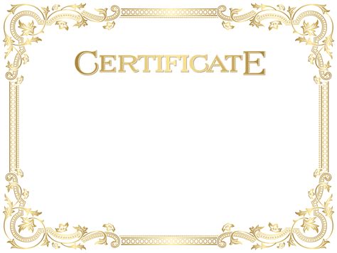 Transparent Certificate Template Clip Art Image Gallery Yopriceville
