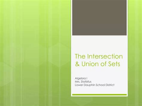 PPT The Intersection Union Of Sets PowerPoint Presentation ID 5015300