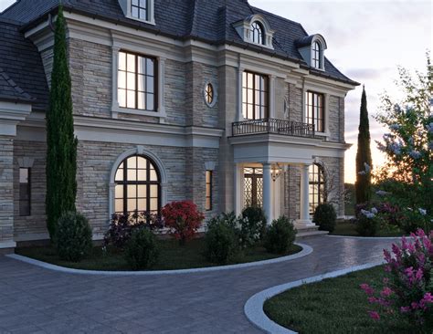 Classic House 3d Model On Behance