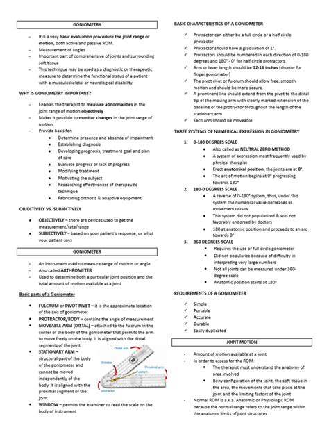 Goniometry Pdf Anatomical Terms Of Motion Elbow