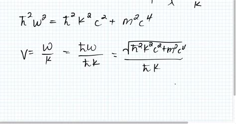 Solveda Show That The Group Velocity Is Twice The Phase Velocity For