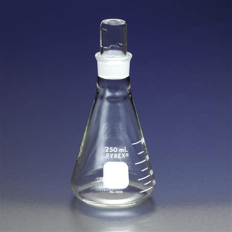 Corning 5020 250 Pyrex® 250ml Narrow Mouth Erlenmeyer Flask With Pyrex Corning 5020 250 Pyrex® 250ml Narrow Mouth Erlenmeyer Flask With Pyrex