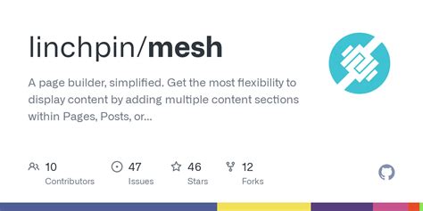 GitHub Linchpin Mesh A Page Builder Simplified Get The Most Flexibility To Display Content