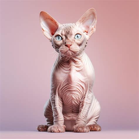Premium Photo Devon Rex Full Body Photo Illustration