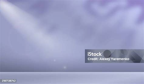 보라색 배경 스튜디오 벽 방입니다 제품 및 화장품 프레젠테이션을 위한 진열장 및 장소 스포트라이트가 있는 받침대와 연단 빈 플랫폼 모형 현실적인 벡터 일러스트 레이 션 0