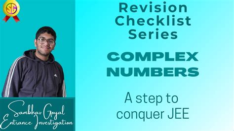 Complex Numbers Revision Checklist For JEE And Other Entrance Examinations YouTube