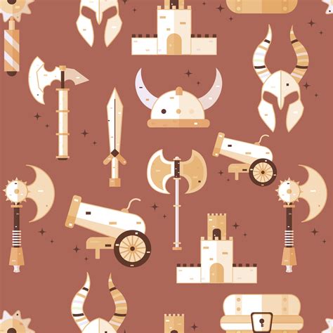 Pattern Background With Medieval Weapon Icons Vector Illustration 13992095 Vector Art At Vecteezy