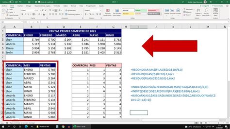Fﾃｳrmulas para convertir rangos en FORMATO TABULAR o BASE DE DATOS