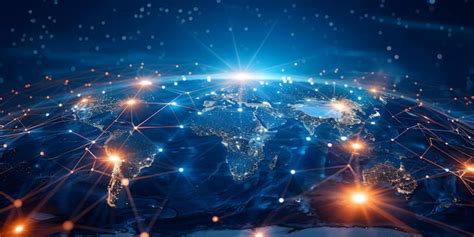 Premium Photo Global Transfer Abstract Concept Of Worldwide Data