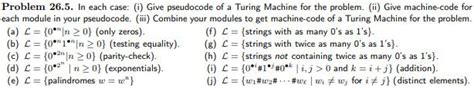 Solved Problem 265 In Each Case Give Pseudocode Of A