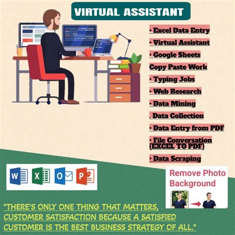 be your data entry virtual assistant web research data scraping and