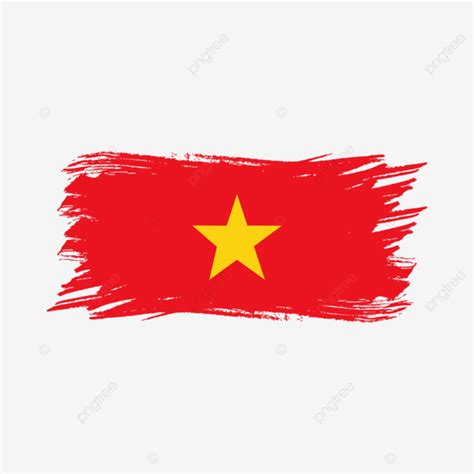 베트남 국기 투명 수채화 페인트 브러시 베트남 국기 브러시 베트남 깃발을 흔들며 PNG 일러스트 및 벡터 에 대한 무료