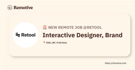 Hiring Interactive Designer Brand Retool