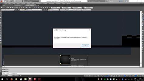 solved fatal error unhandled access violation 0x0010 exception at e5194960h autodesk community