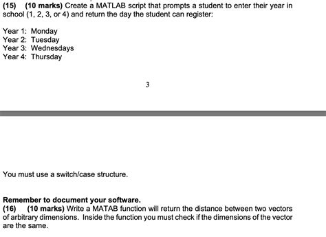 Solved 15 10 Marks Create A Matlab Script That Prompts A