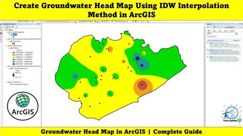 geospatial education on linkedin create groundwater head map using idw