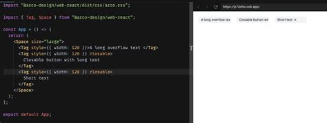 The Text Overflow Doesn T Work In Tag Component Issue Arco Design Arco Design GitHub
