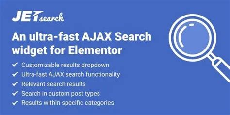 Jetsearch An Ultra Fast Ajax Search Widget For Elementor 3571 Download