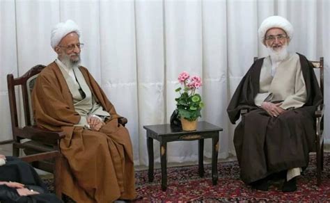 دیدار آیت‌الله نوری همدانی با آیت‌الله مصباح یزدی خبرگزاری آنا