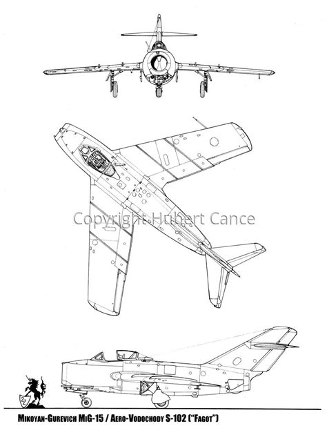 Mikoyan Gurevich Mig 15 Aero Vodochody S 102 Fagot Original Art