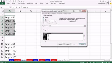 Excel Magic Trick 1014 Text To Columns To Split Data From A Cell And
