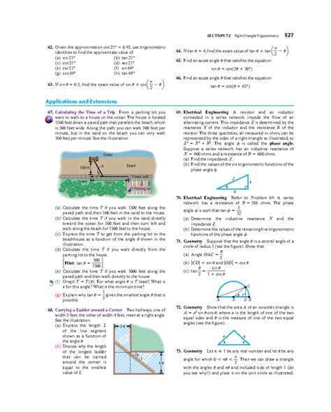 Mathematics Algebra Trigonometry 59 Section 7 Right Triangle Trigonometry 527 62 Given The